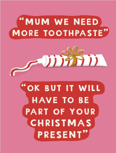 Christmas Toothpaste Humor Card | TouchNote US | TouchNote